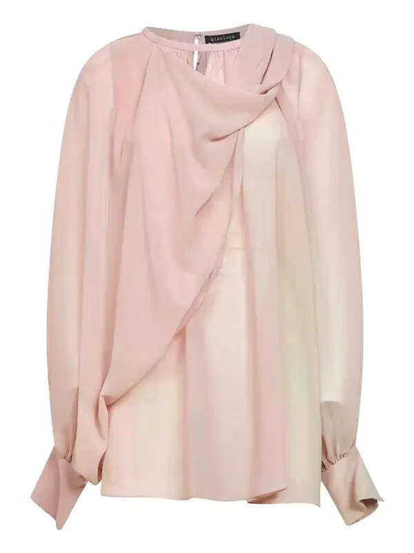 GIANLUCA CAPANNOLO Draped Top - Pink