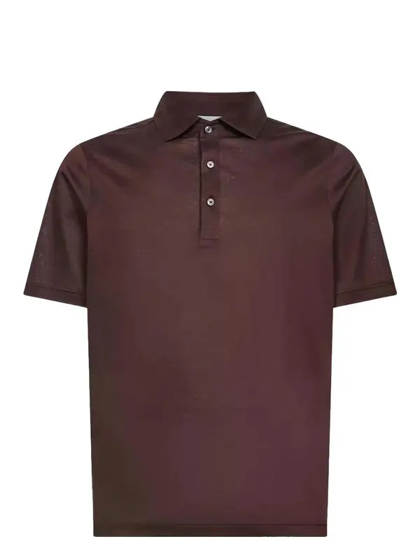 D4.0 Three-button Polo Shirt - Brown