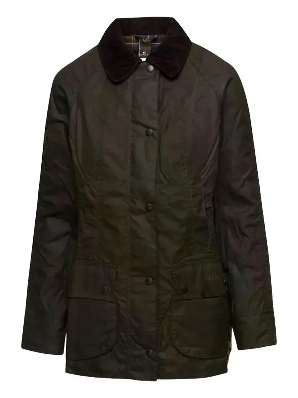 Barbour Corduroy-collar Jacket - Green