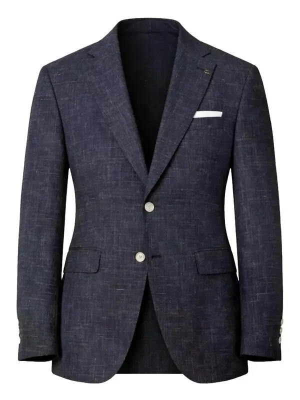 BOSS Button Single-breasted Blazer - Blue