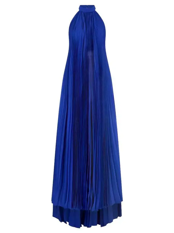 TOM FORD Pleated Halter Dress - Blue