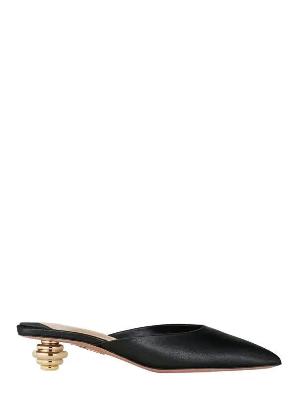 AQUAZZURA X Alex Rivière Jewel Embellished Mules - Black