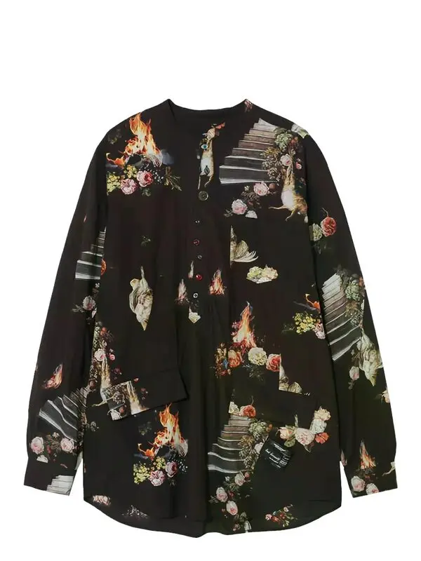 UNDERCOVERISM Floral Print Shirt - Black
