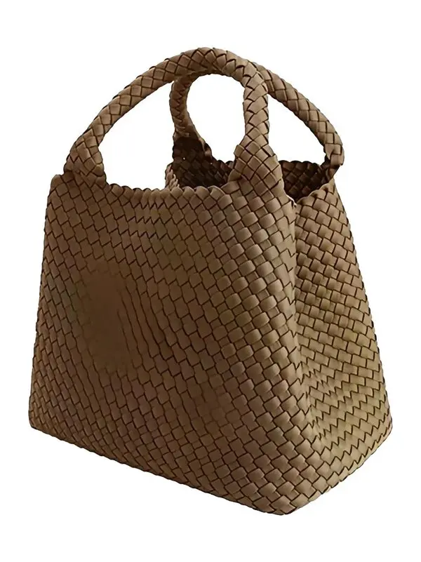 MARREA Woven Tote Bag - Brown