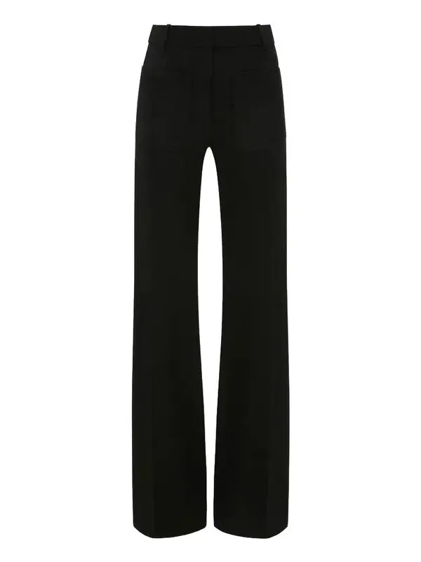 Victoria Beckham Alina Flared-leg Trousers - Black