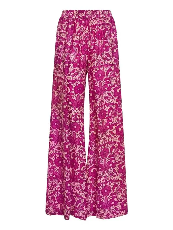 GIANLUCA CAPANNOLO Antonia Floral Trousers - Pink