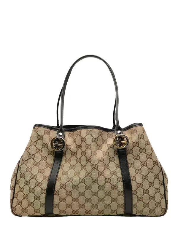 Gucci Gg Canvas Twins Tote Bag - Brown