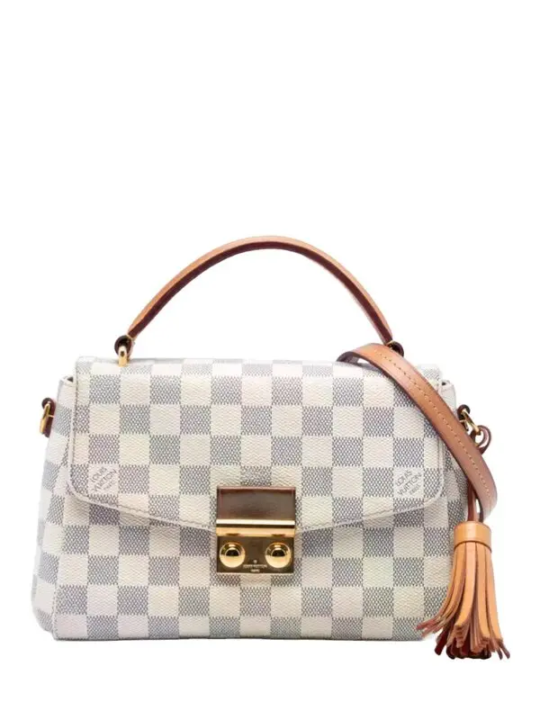 LOUIS VUITTON Damier Azur Croisette Satchel 2021-2025 - White