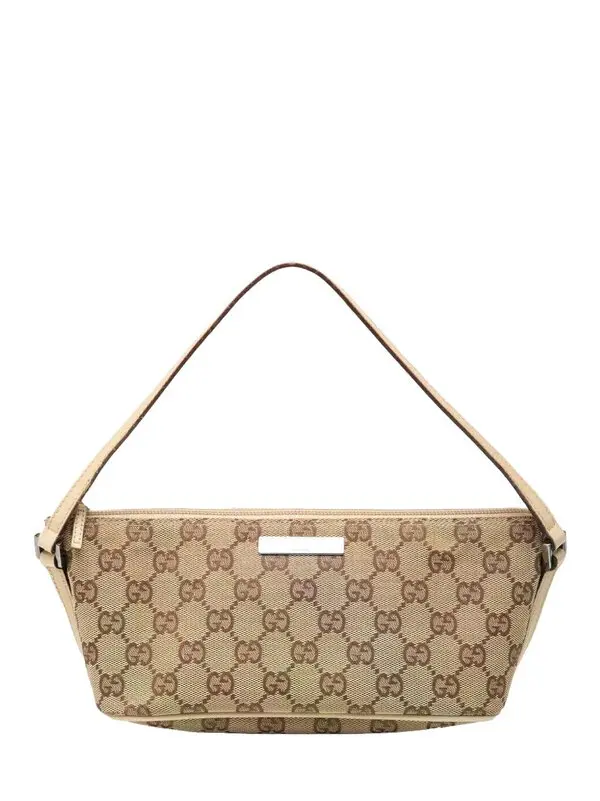 Gucci Gg Canvas Boat Shoulder Bag - Brown