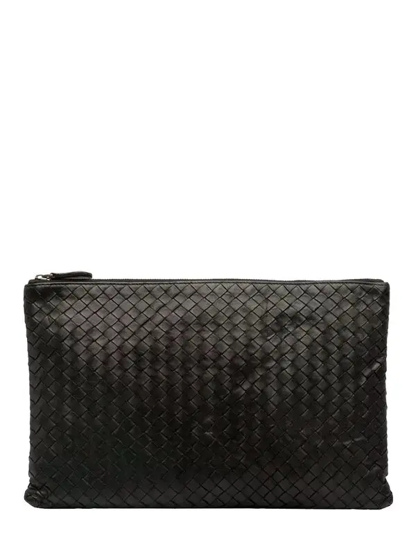 Bottega Veneta 2012-2025 Nappa Intrecciato Clutch Bag - Brown