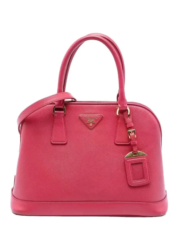 Prada Saffiano Lux Open Promenade Satchel - Pink