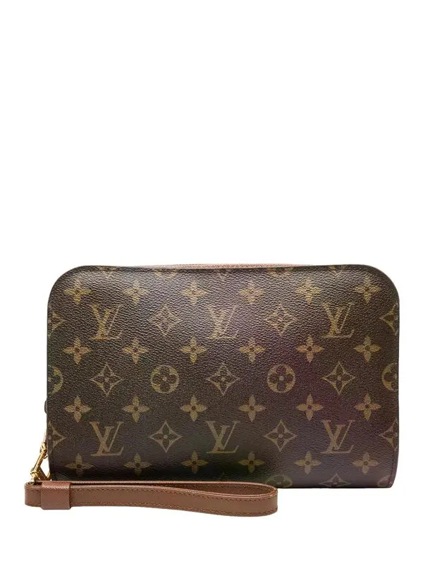 LOUIS VUITTON 2015 Monogram Orsay Clutch - Brown