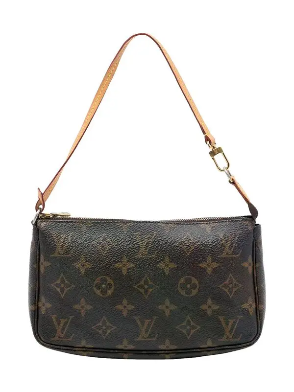LOUIS VUITTON 2001 Monogram Pochette Accessoires Shoulder Bag - Brown