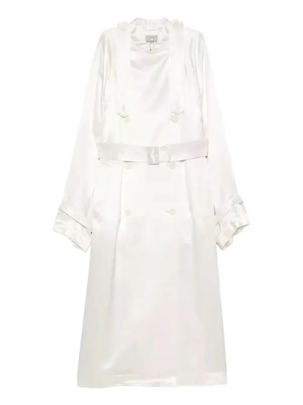 TOTEME Belted Trench Coat - White