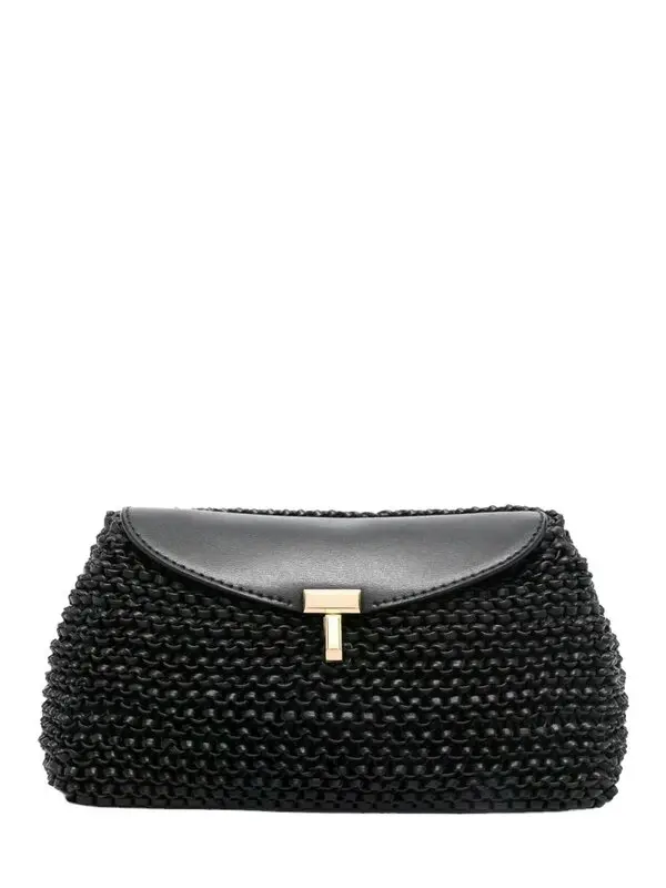 TOTEME Mini Woven Leather Clutch - Black