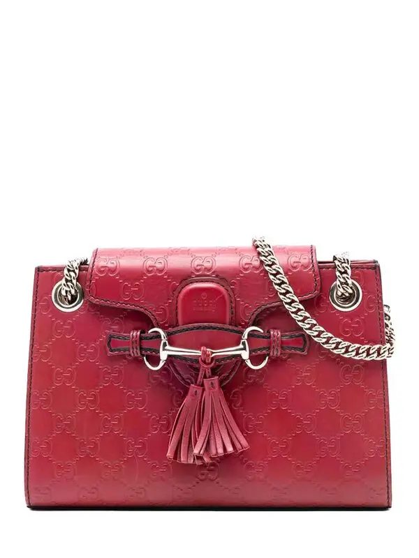 Gucci Small Sissima Emily Shoulder Bag - Red