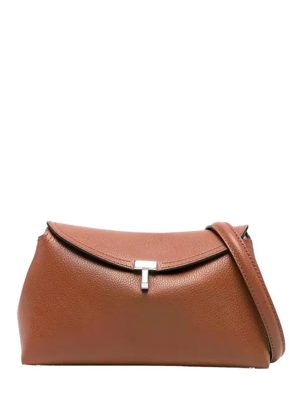 TOTEME Grained-leather Clutch - Brown