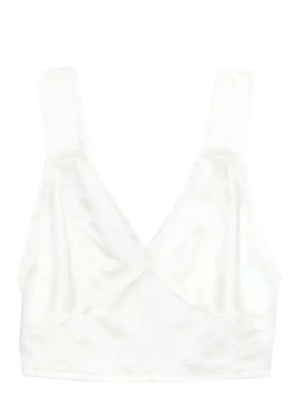 TOTEME Satin Cropped Vest - White