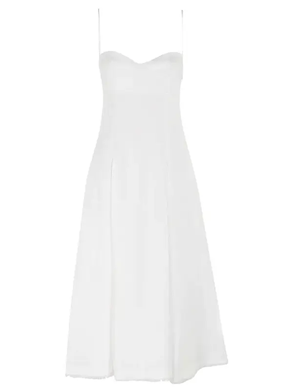 Simkhai Pleated Camisole Midi Dress - White