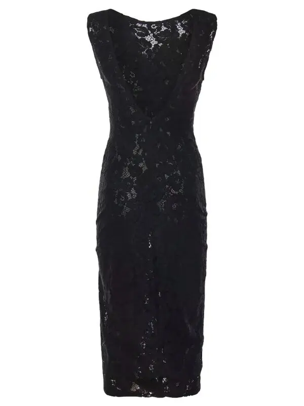 Pinko Lace Midi Dress - Black