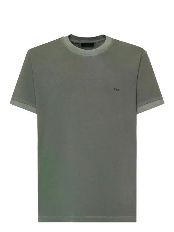 FAY Logo-embroidered T-shirt - Green
