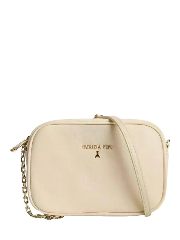 Patrizia Pepe Logo-plaque Crossbody Bag - Neutrals
