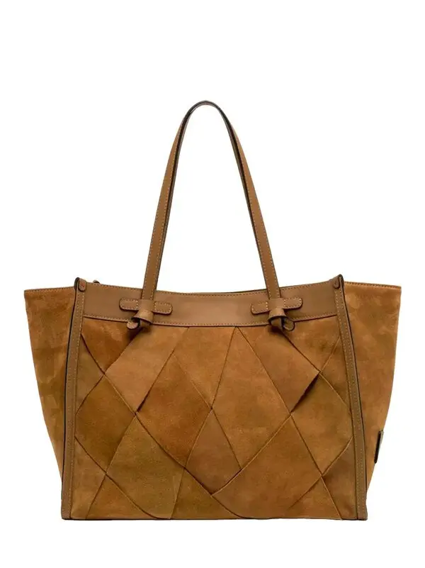 GIANNI CHIARINI Woven Top Handle Tote Bag - Brown