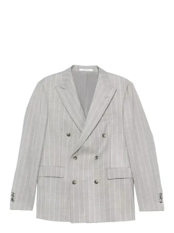 Tagliatore Pinstripe Double-breasted Blazer - Grey