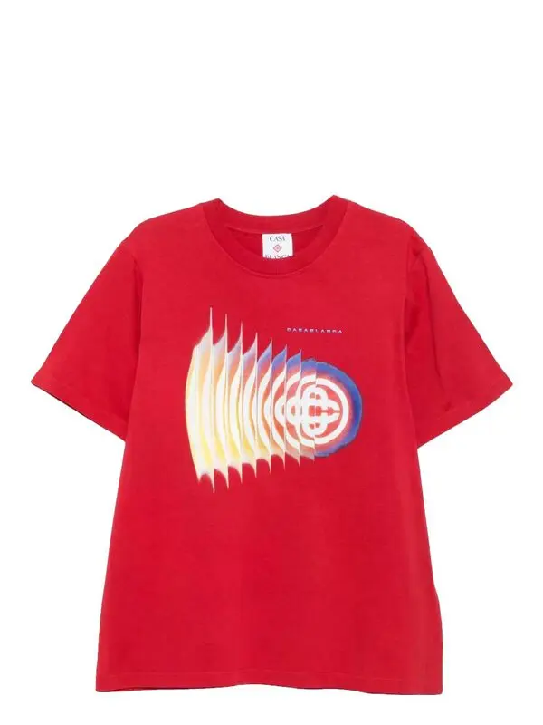 Casablanca Shockwave Cotton T-shirt - Red