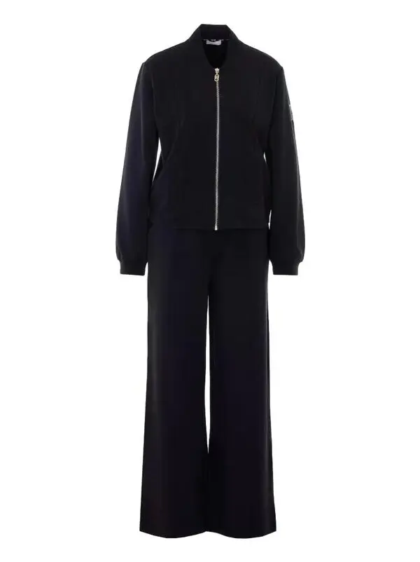 Liu Jo Strass Logo Zipped Tracksuit - Black