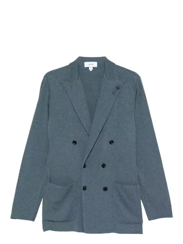 LARDINI Double-breasted Pocket Blazer - Blue