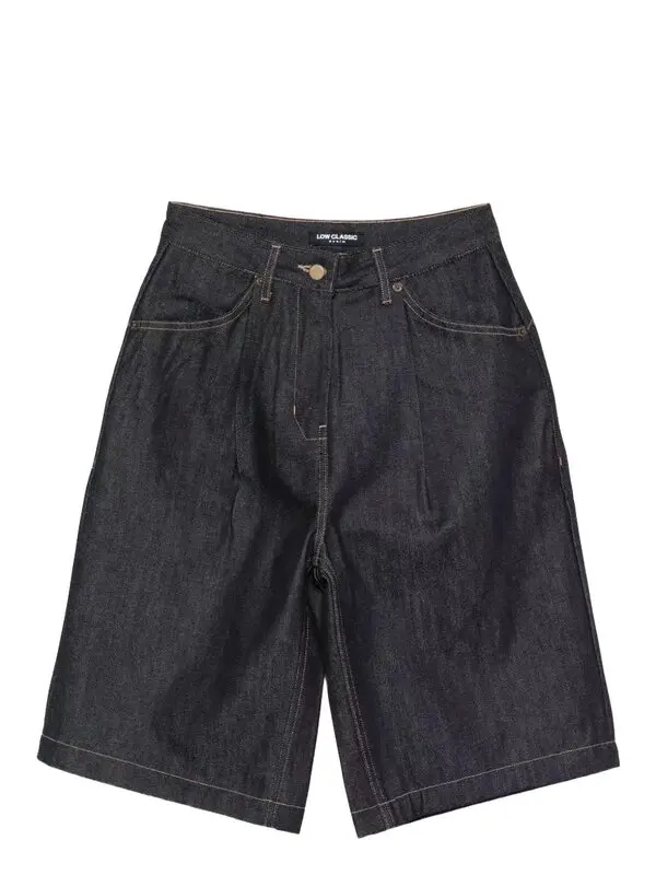 LOW CLASSIC Belt-loop Pocket Shorts - Blue