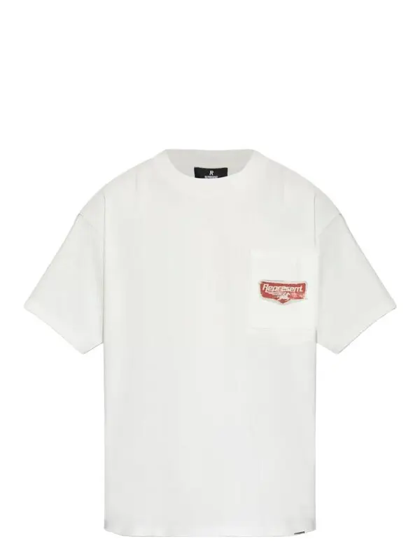 REPRESENT Chest-pocket Graphic-print T-shirt - White