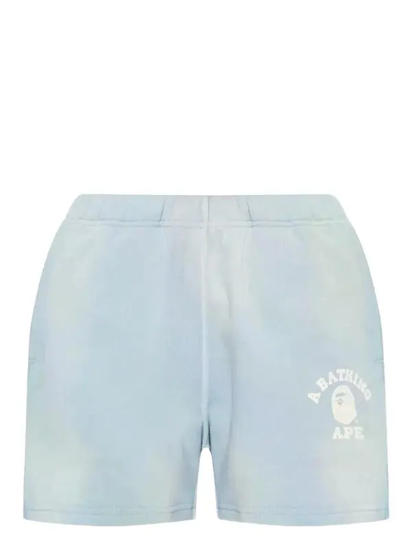 A BATHING APE Logo Detail Shorts - Blue