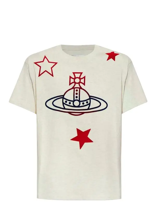VIVIENNE WESTWOOD Orb-detail T-shirt - Neutrals