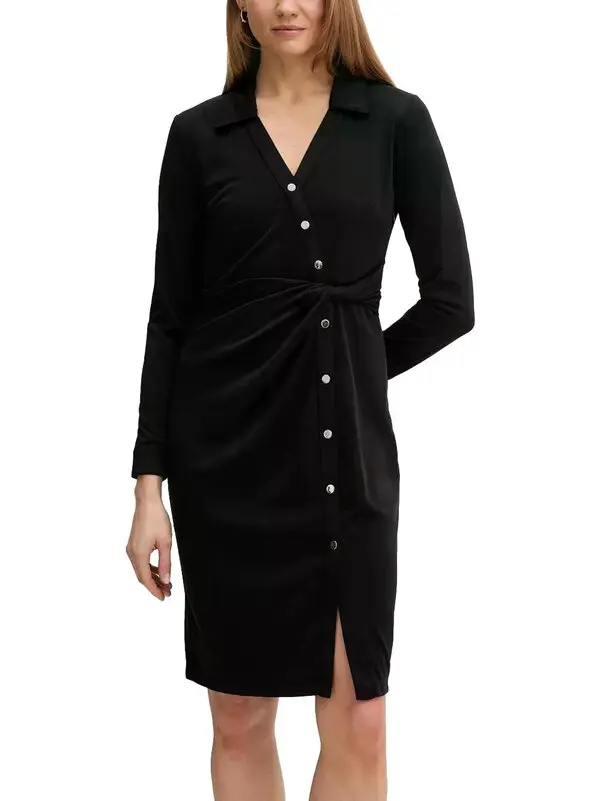 Dkny Knot-detail Mini Dress - Black