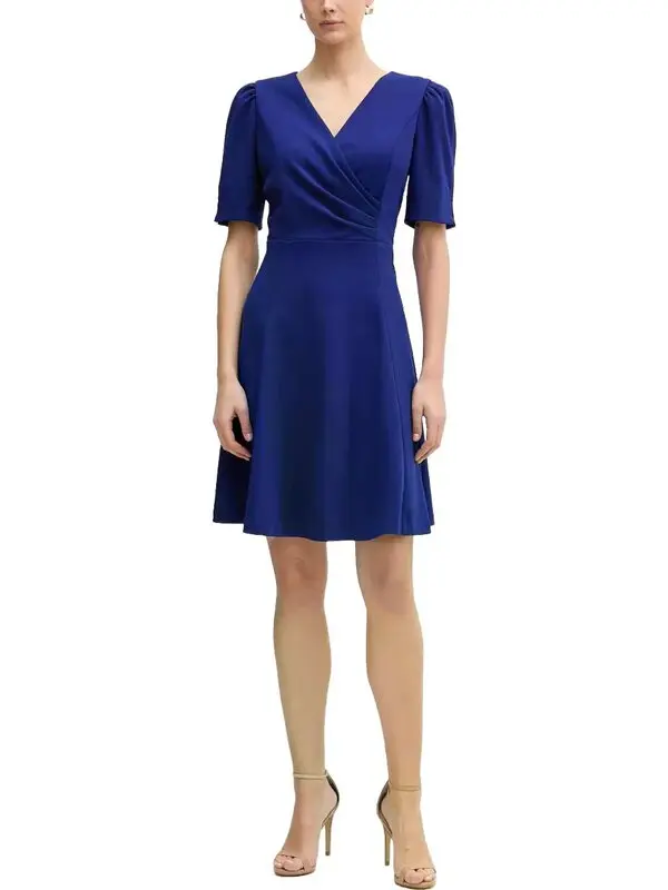 Dkny Puff-sleeve Mini Dress - Blue