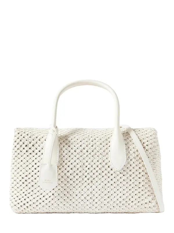 Polo Ralph Lauren Woven Leather Duffle Bag - Neutrals