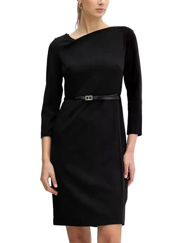 Dkny Belted Mini Dress - Black