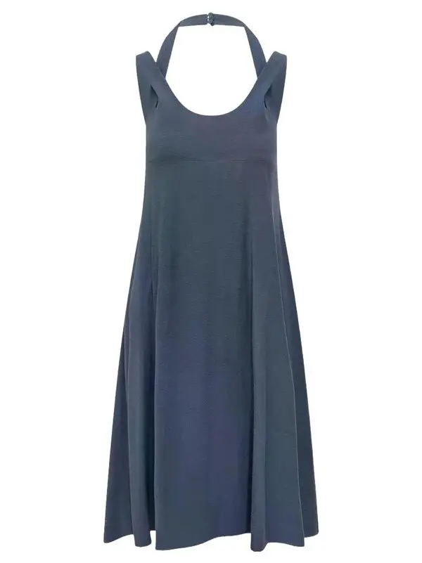 Emporio Armani Halter-neck A-line Mini Dress - Blue