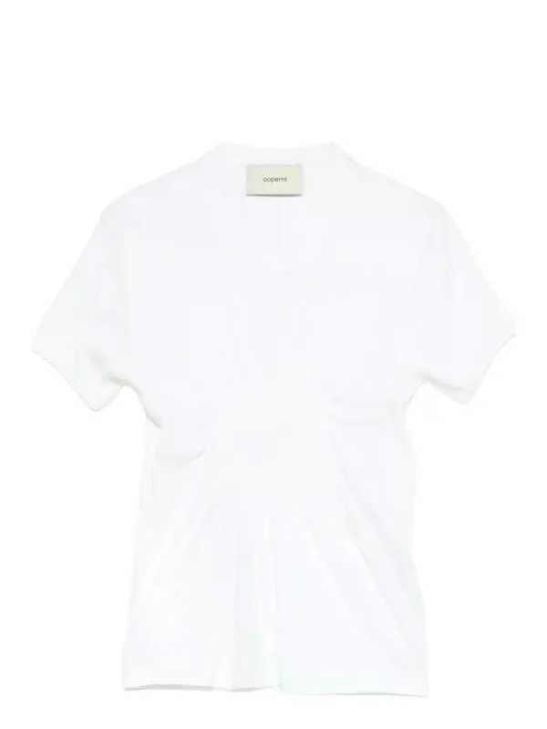 Coperni Crew-neck Ruched T-shirt - White