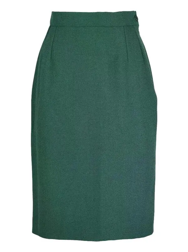 Saint Laurent Straight Midi Skirt - Green