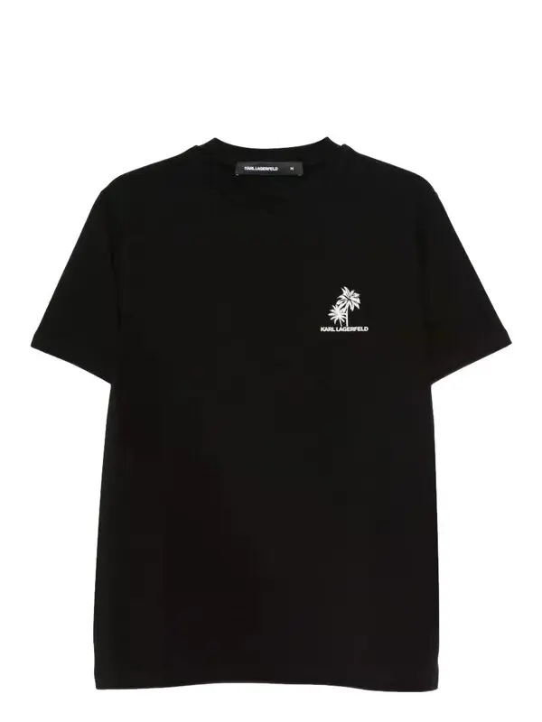 Karl Lagerfeld Palm-tree T-shirt - Black
