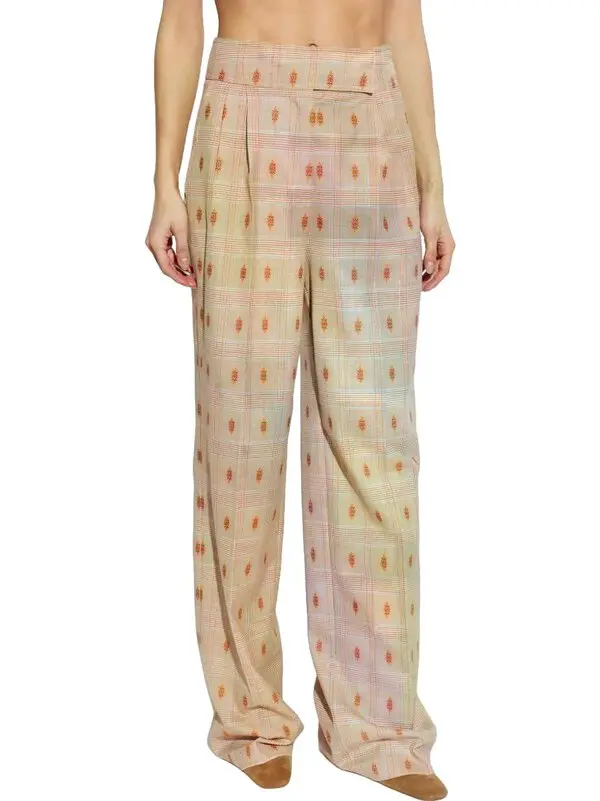 Etro Checked Trousers - Neutrals