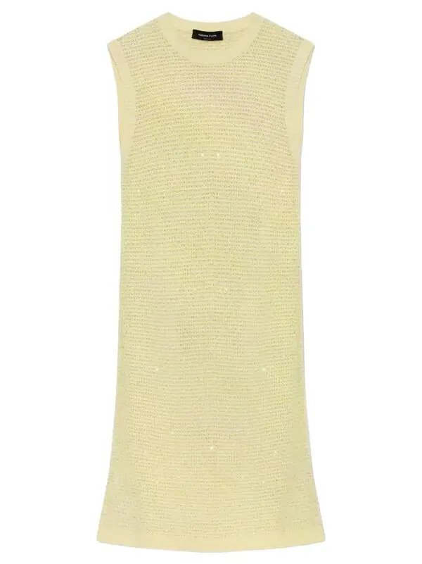 Fabiana Filippi Embellished Sleeveless Mini Dress - Yellow