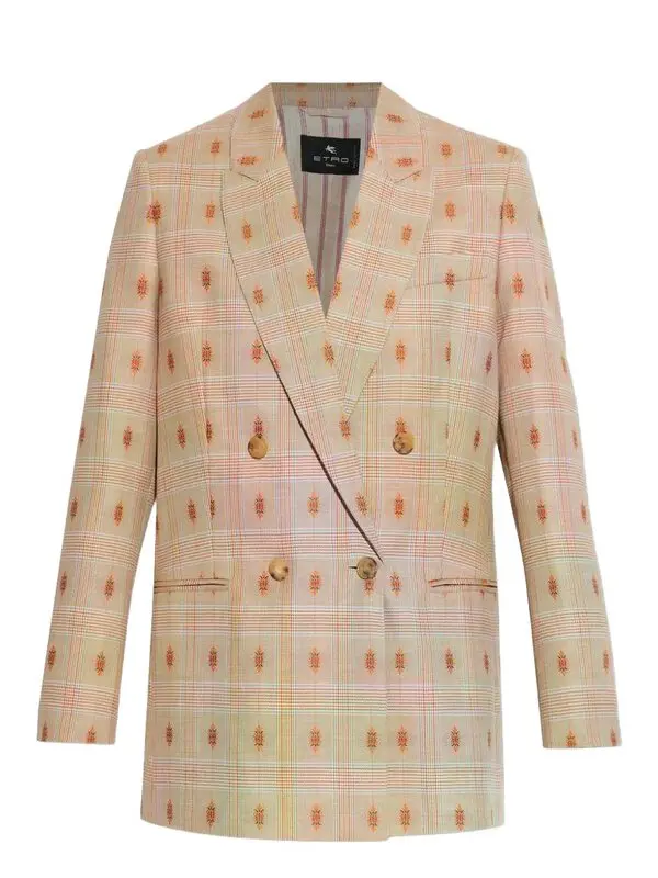 Etro Check-patterned Blazer - Neutrals