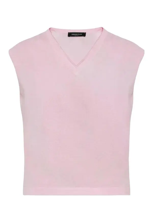 Fabiana Filippi V-neck Knit Top - Pink