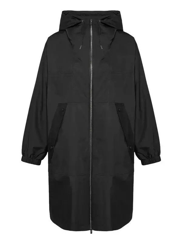 YVES SALOMON Hooded Waterproof Coat - Black