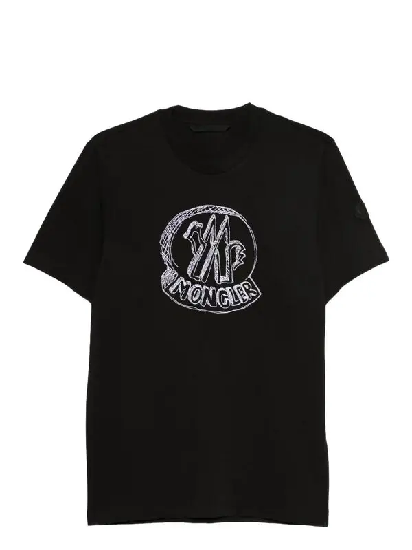 Moncler Cartoon Logo T-shirt - Black