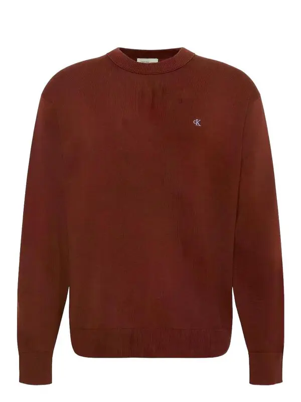 Calvin Klein Embroidered Sweater - Brown